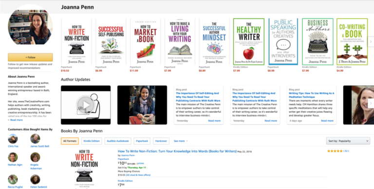 The Complete Guide to Making A Great Author Page With Amazon Author ...