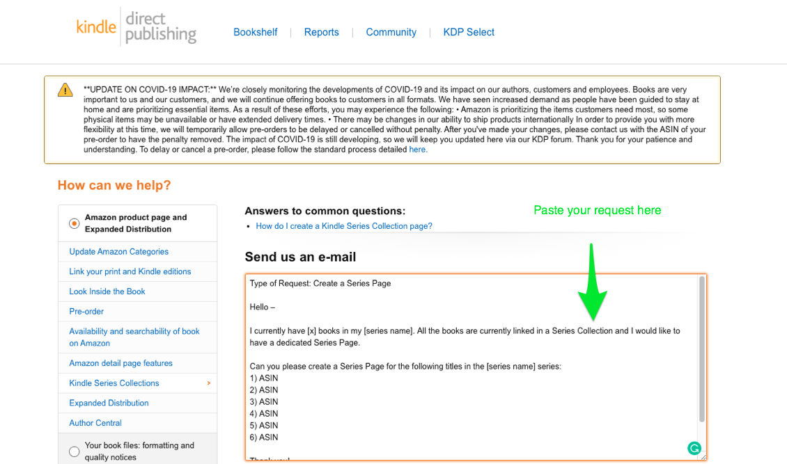 How to Create an Amazon Book Series Page - Written Word Media